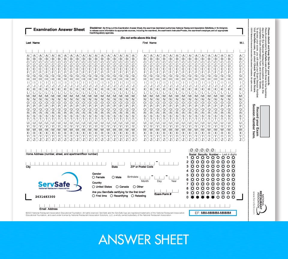 ServSafe Manager Exam Answer Sheet – Fast & Easy Food Safety ...